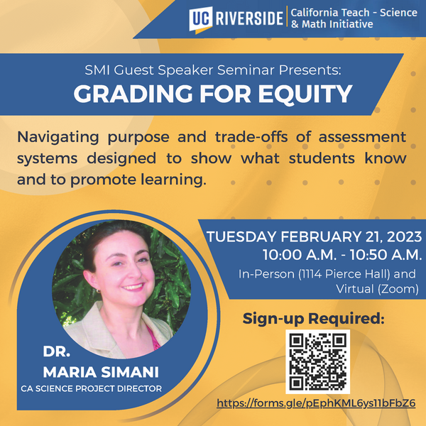 PD seminar-Simani | California Teach - Science & Math Initiative